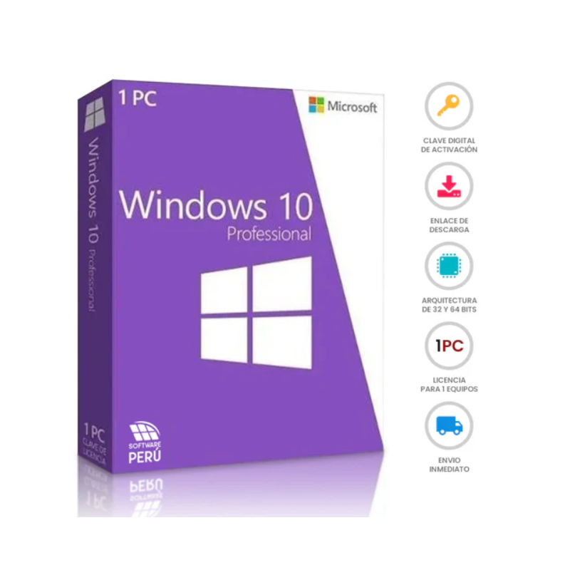 Licencia Windows 10 Pro Permanente 1PC